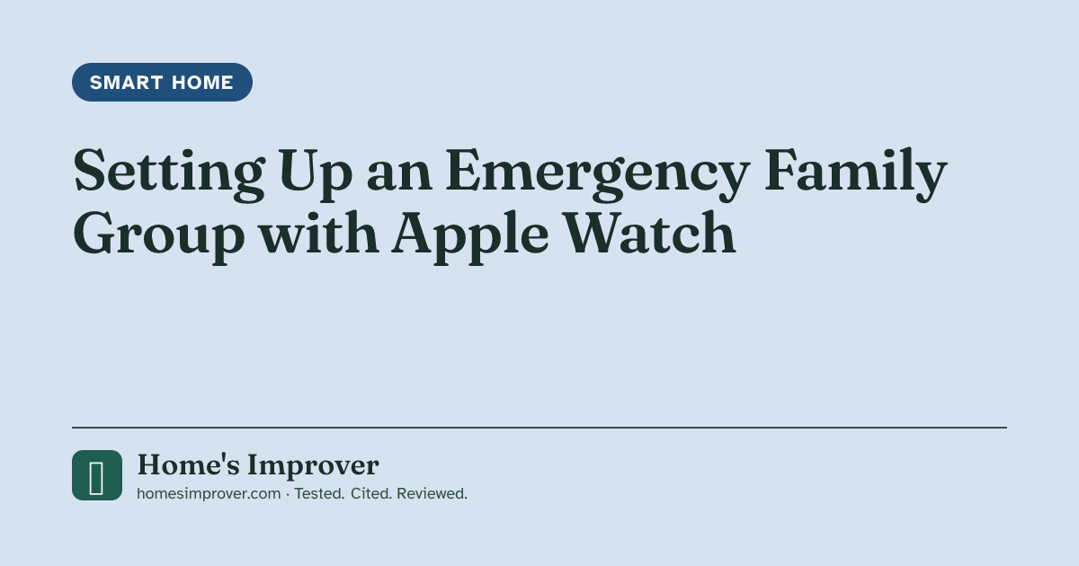 Setting Up an Emergency Family Group with Apple Watch